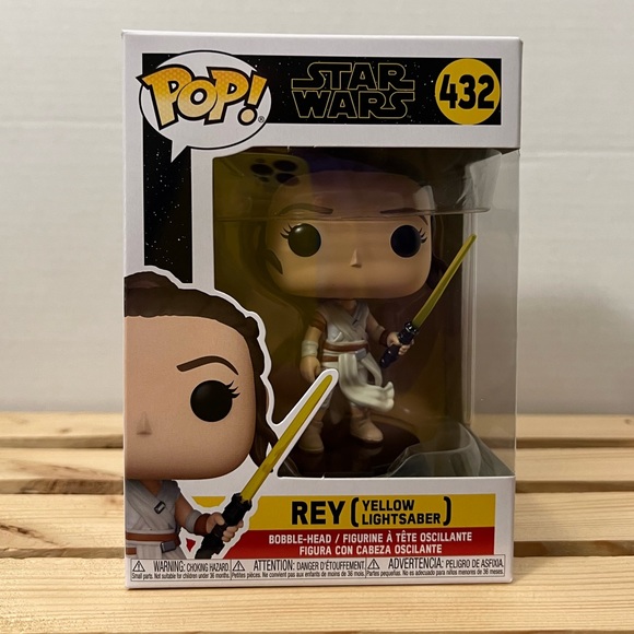 Funko | Other | Funko Pop Star Wars Rey Yellow Lightsaber 432 | Poshmark